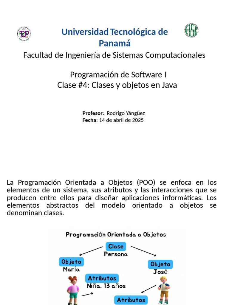 Clase #4 Clases y Objetos en Java | PDF | Objeto (informática) | Programación