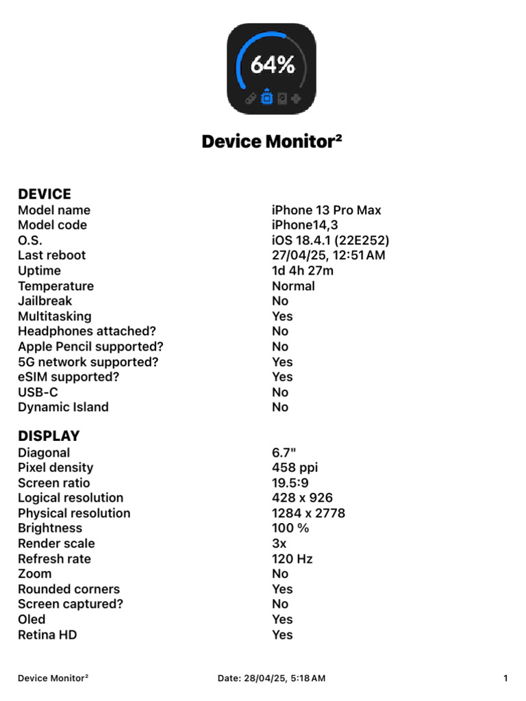 Iphone 13 Pro Max - Report | PDF | I Phone