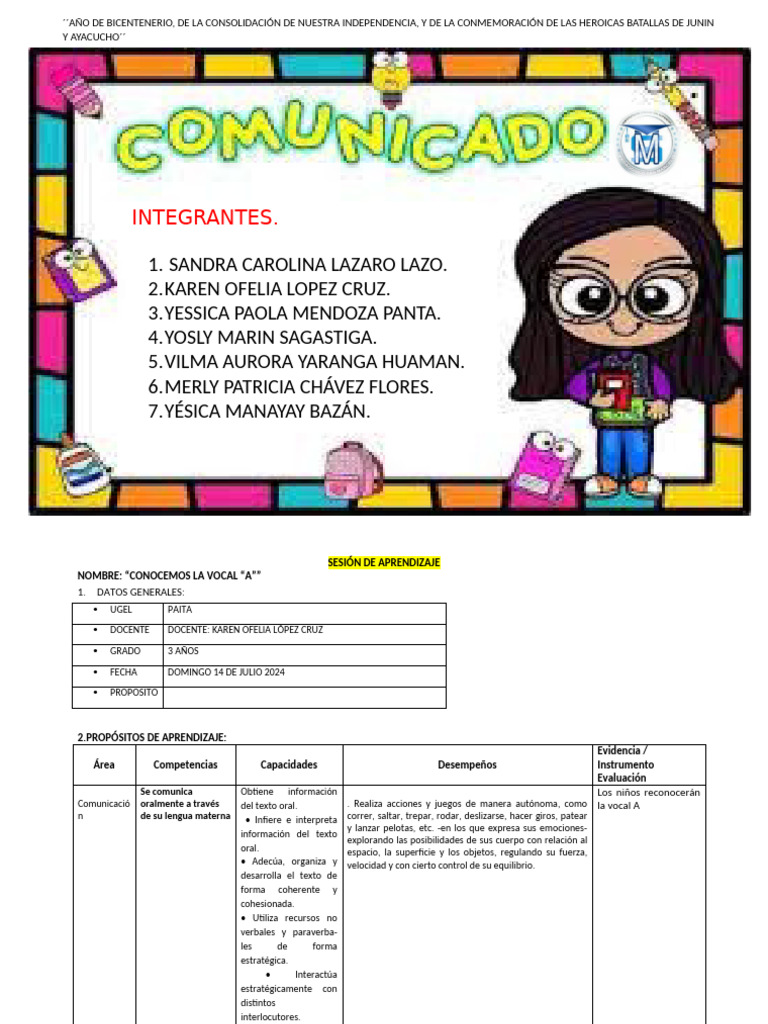 Actividades para Aprender la Vocal A | PDF | Aprendizaje