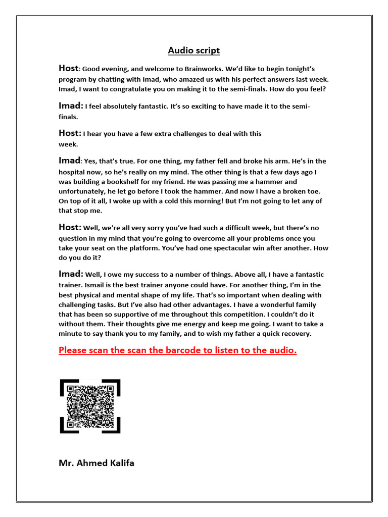 Audio script 2 | PDF