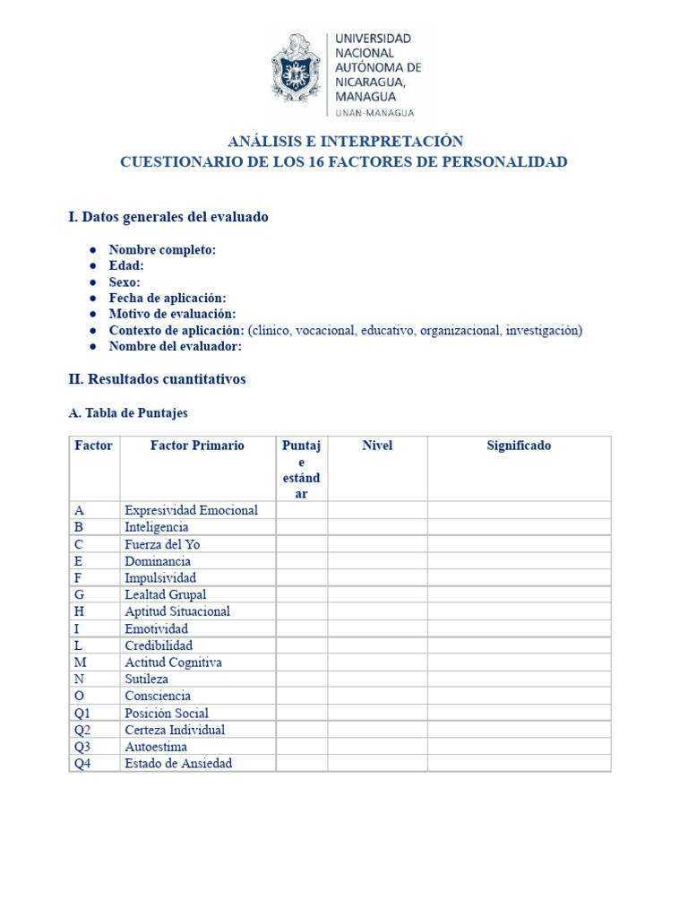 Formato de Analisis e Interpretacion 16 FP | PDF | Ansiedad | Las emociones