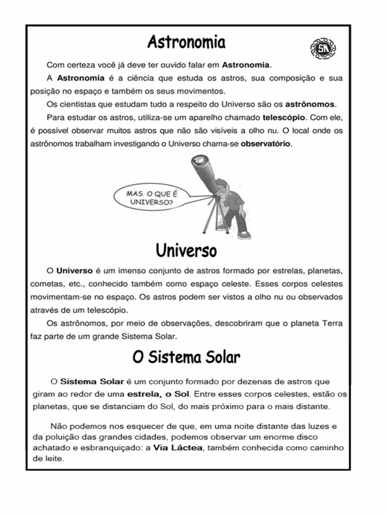 Universo, Astronomia e A Terra | PDF
