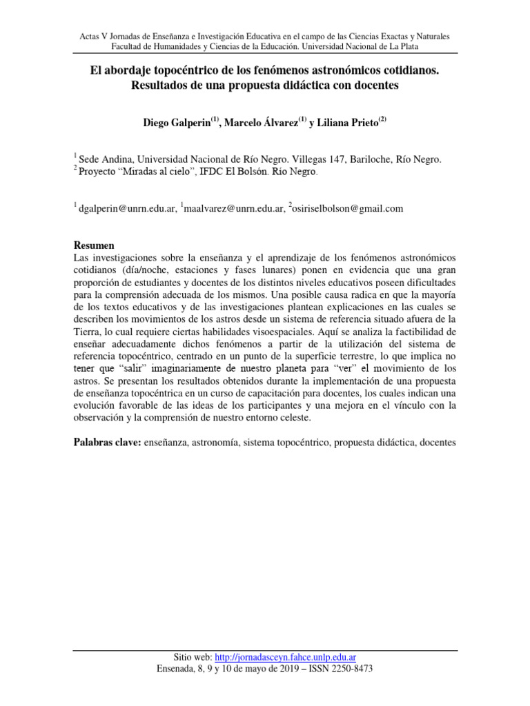 El Abordaje Topocentrico de Los Fenomeno | PDF | Sistema coordinado | Luna