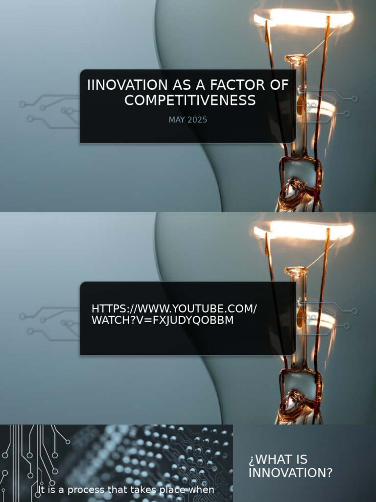 Innovation As A Factor of Competitiveness | PDF