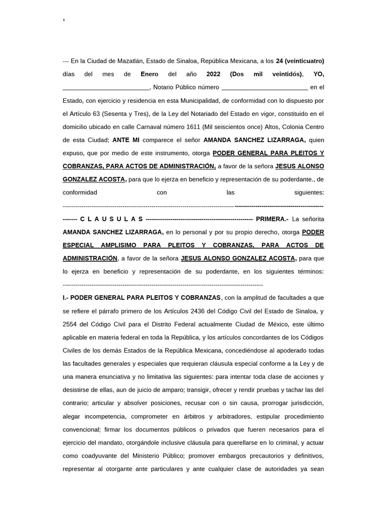 Poder Amanda-Alonso Gonzalez | PDF | México