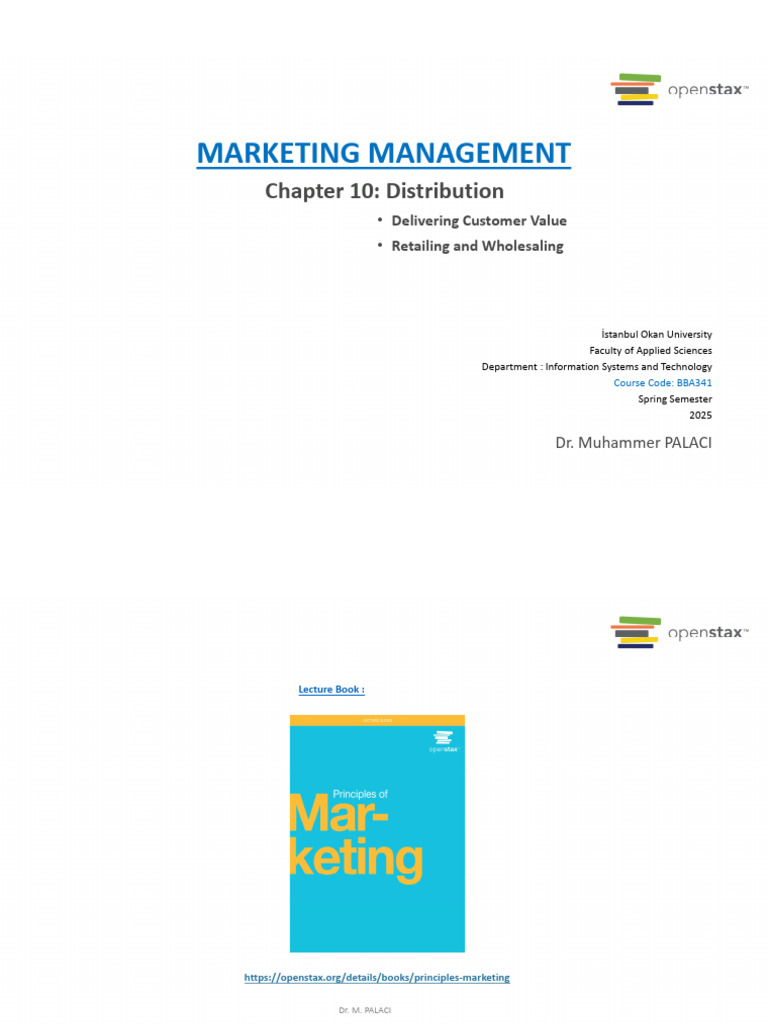 Lect - 10 - Distribution (Place) Lecture Slides - Ch17 - 18 | PDF | Logistics | Retail