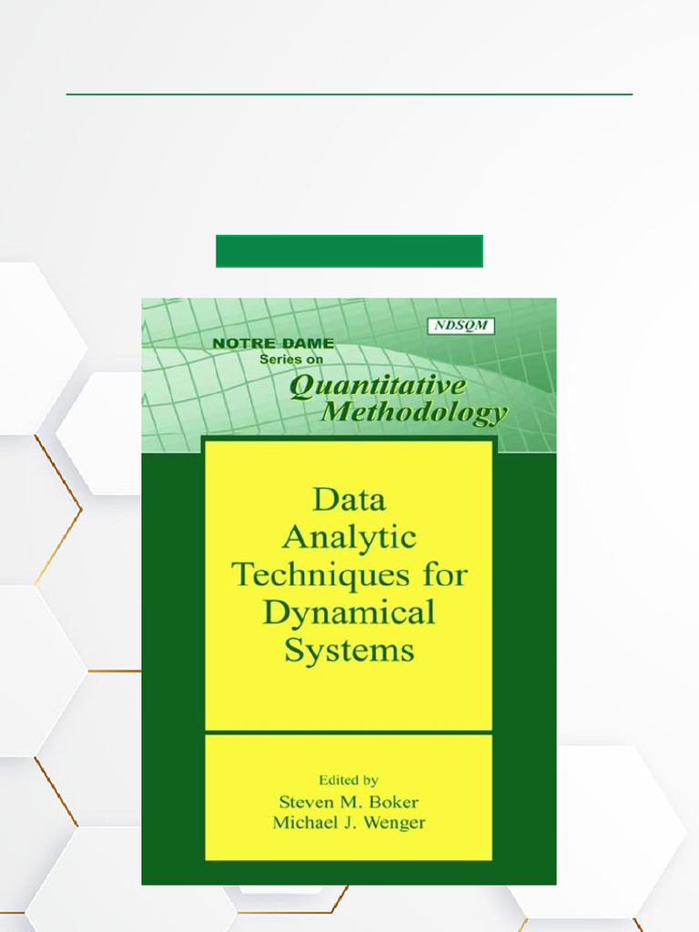 Data Analytic Techniques For Dynamical Systems - 1st Edition Complete DOCX Download | PDF ...