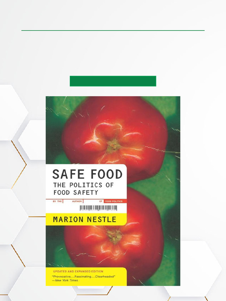 Safe Food The Politics of Food Safety 1st Edition All Format Download ...