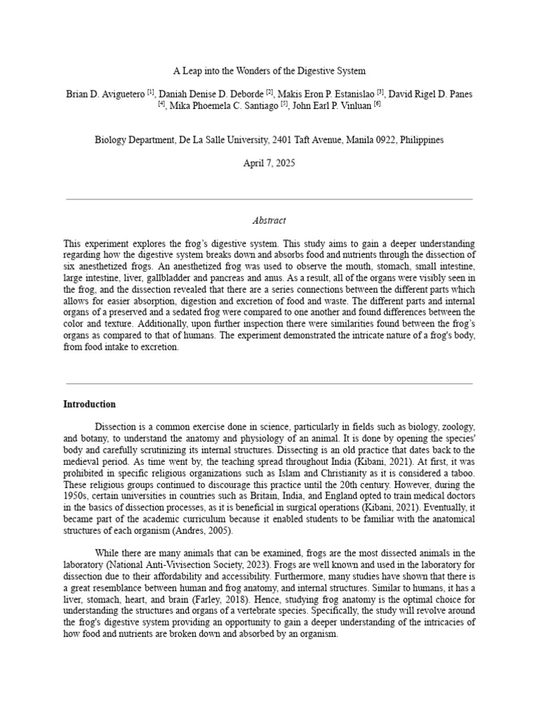 G4 - Digestive System-Collaborative Research Report | PDF | Digestion ...
