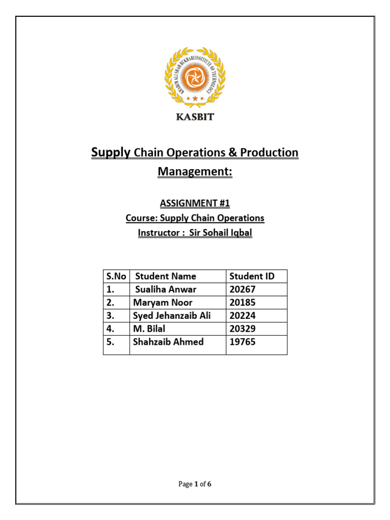 GAC Pakistan Assignment Report | PDF | Port | Cargo