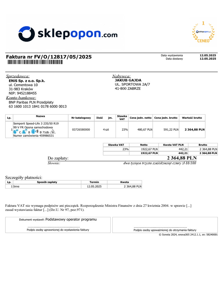 FV - O - 12817 - 05 - 2025 Backup | PDF