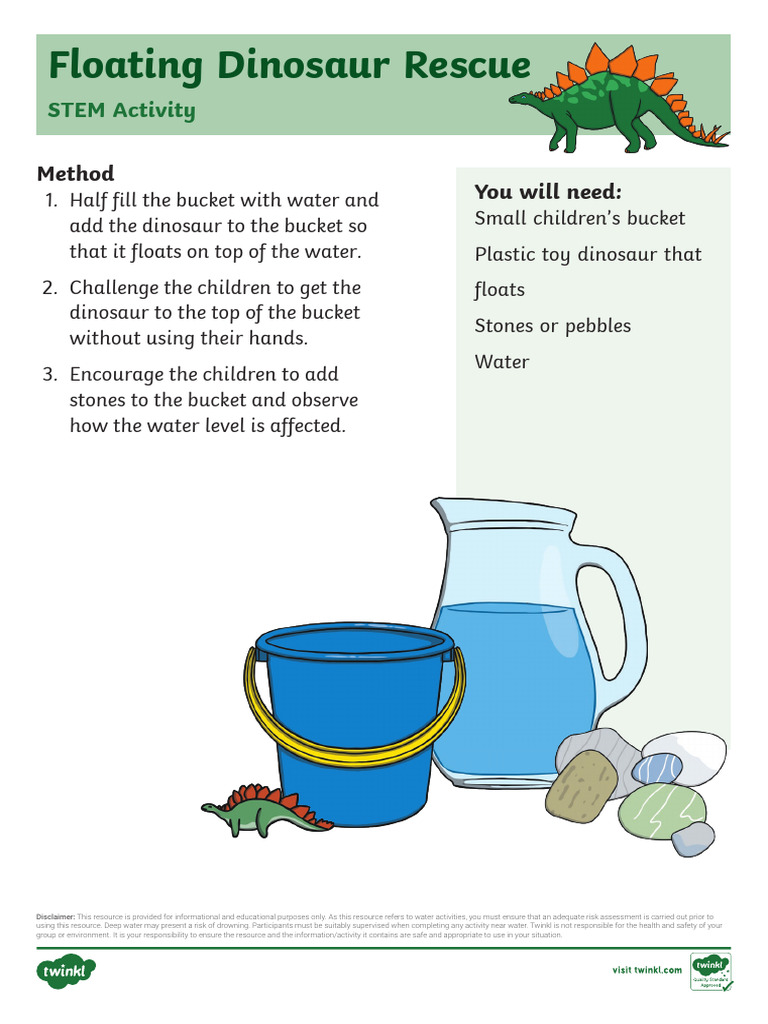 Floating Dinosaur Rescue Activity | PDF