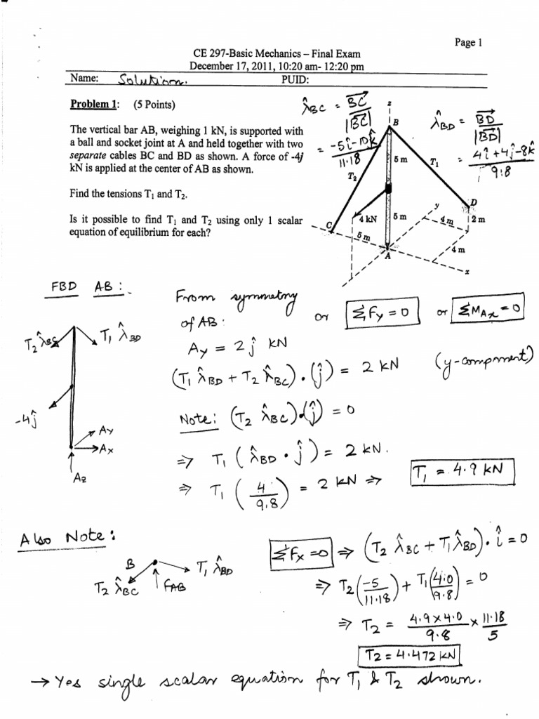 CE297 Final FA11 Soln | PDF
