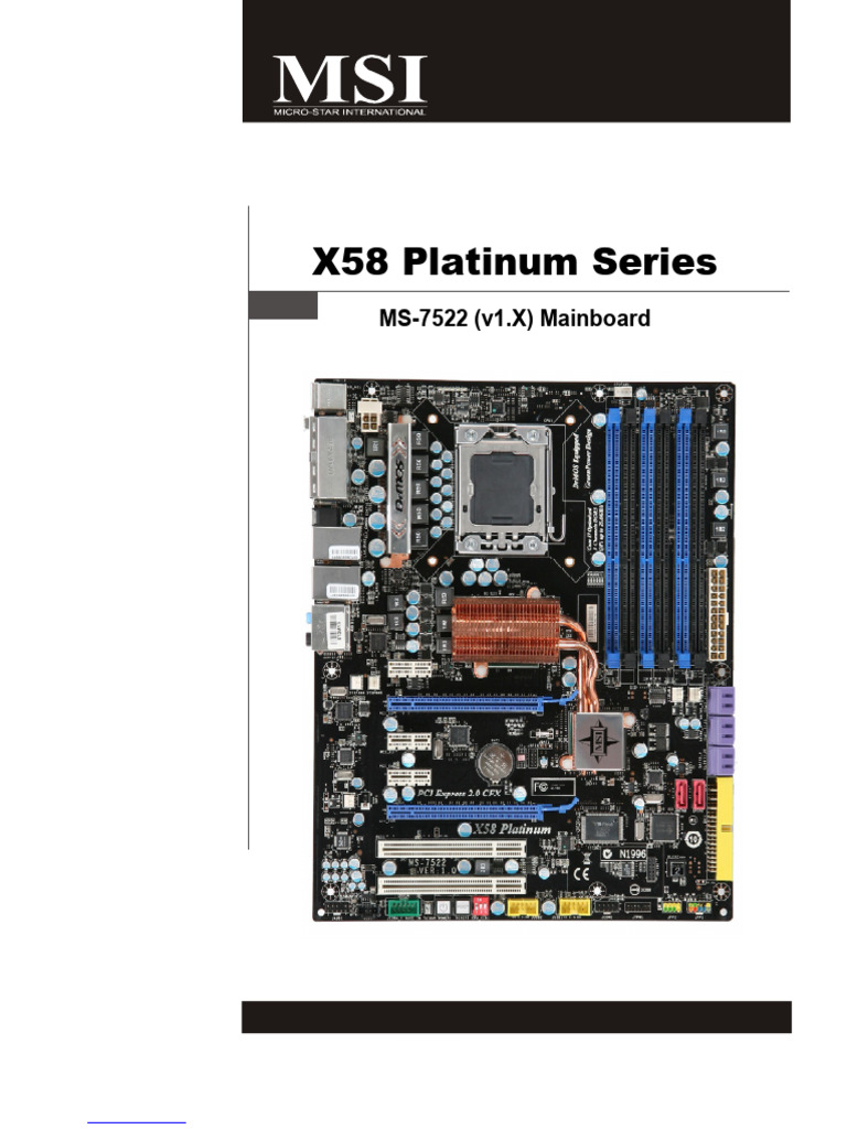 x58 Platinum Series | PDF | Electronics | Computer Hardware
