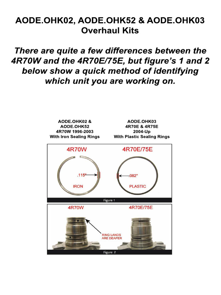 4R70W 4R70E 75E - Ident | PDF