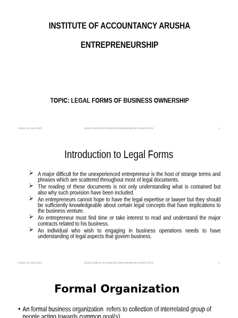 Legal Forms of Doing Business | PDF | Partnership | Franchising