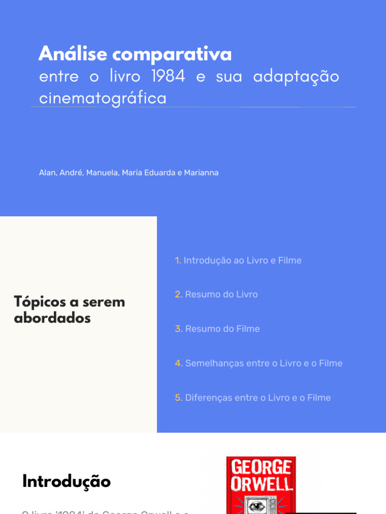 Análise Comparativa 1984 PDF | PDF | Totalitarismo
