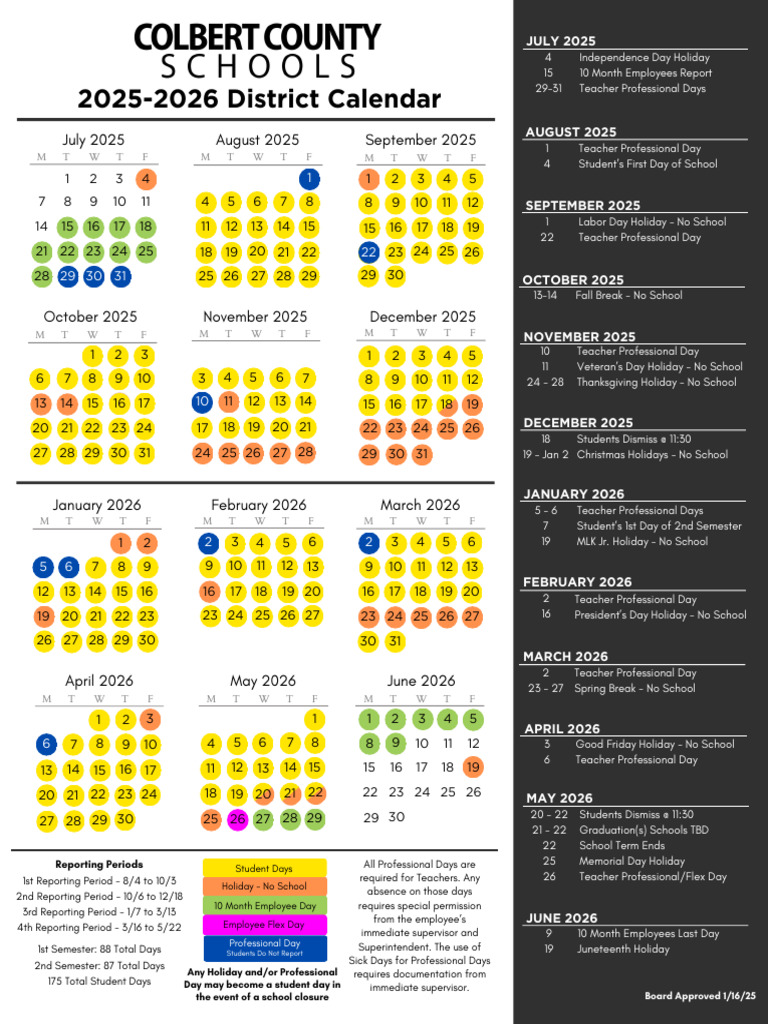 25-26 CCS District Calendar | PDF | Observances | Public Holiday