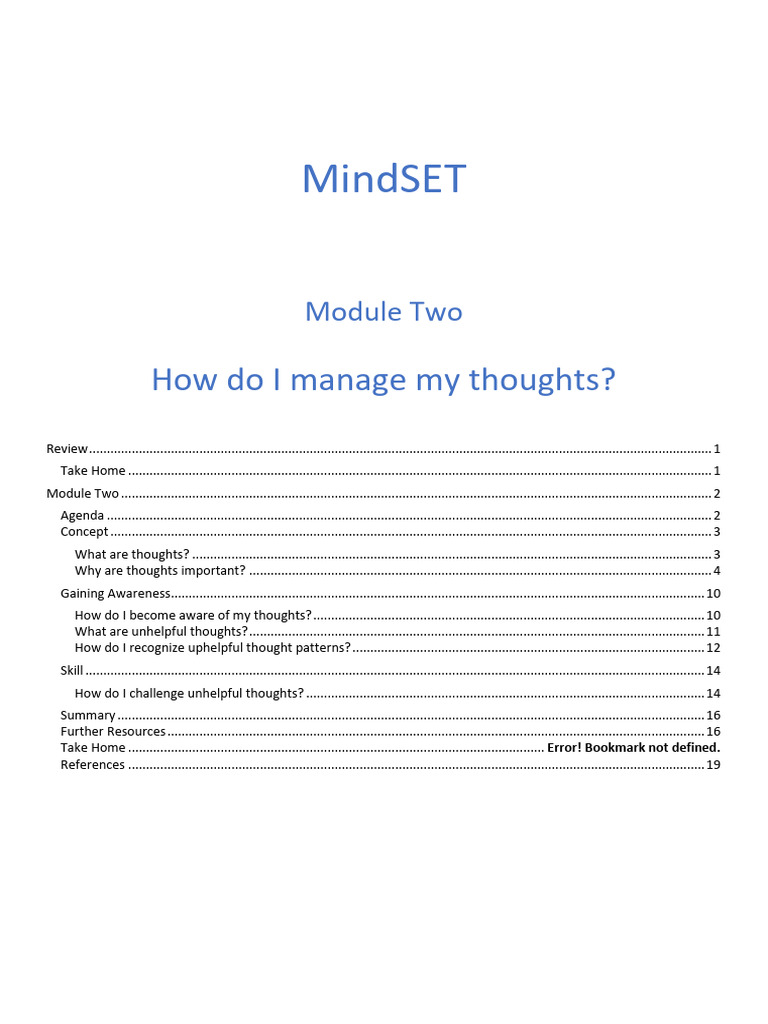 Managing Your Thoughts Effectively | PDF | Thought | Feeling