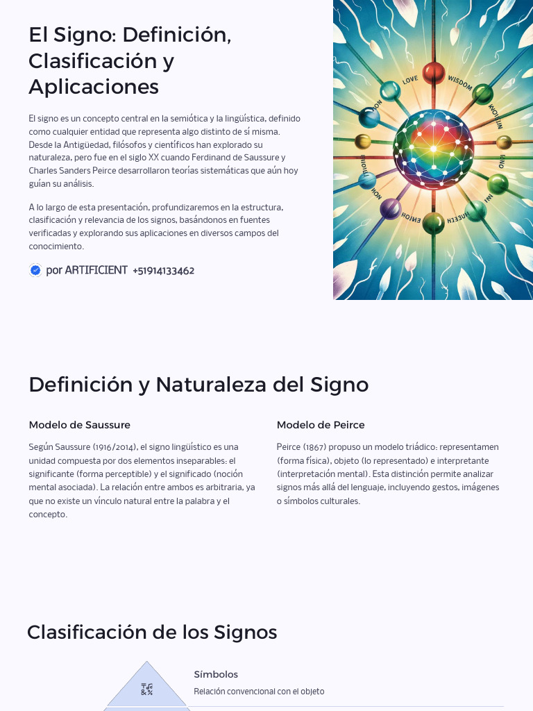El Signo Definicion Clasificacion y Aplicaciones | PDF | Semiótica ...