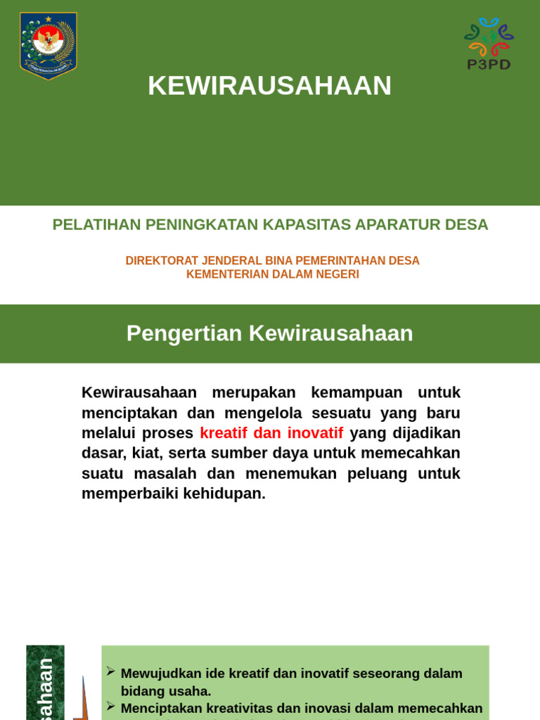 Bahan Tayang Kewirausahaan | PDF