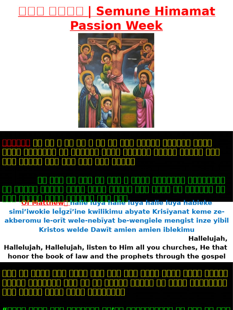 Passion Week Reflections and Prayers | PDF | Gospel Of Mark | Lord's Prayer