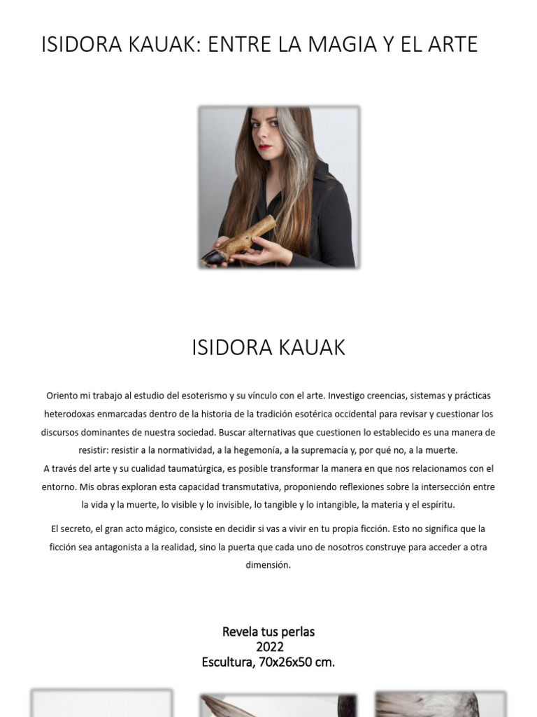 Isidora Kauak: Arte y Esoterismo | PDF | Muerte | Martin Heidegger