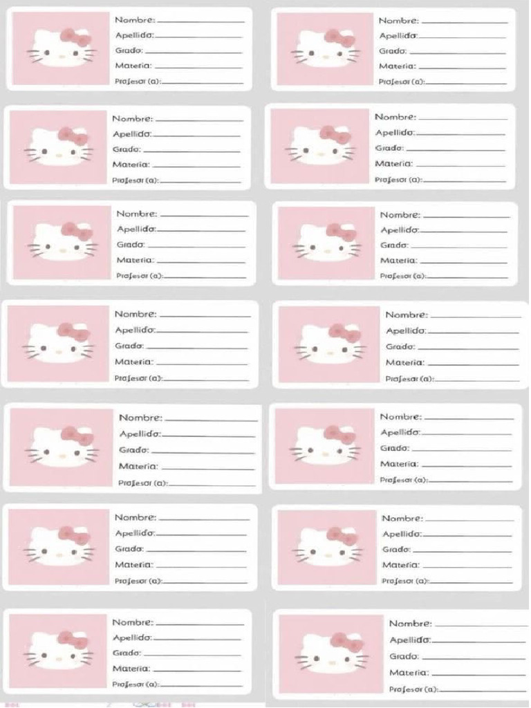 Hello Kitty Cuaderno | PDF