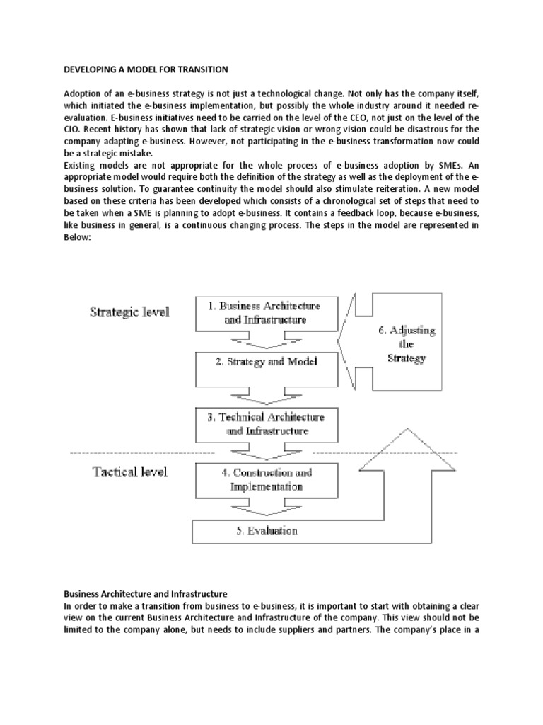 Developing A Model For Transition | PDF | Electronic Business ...
