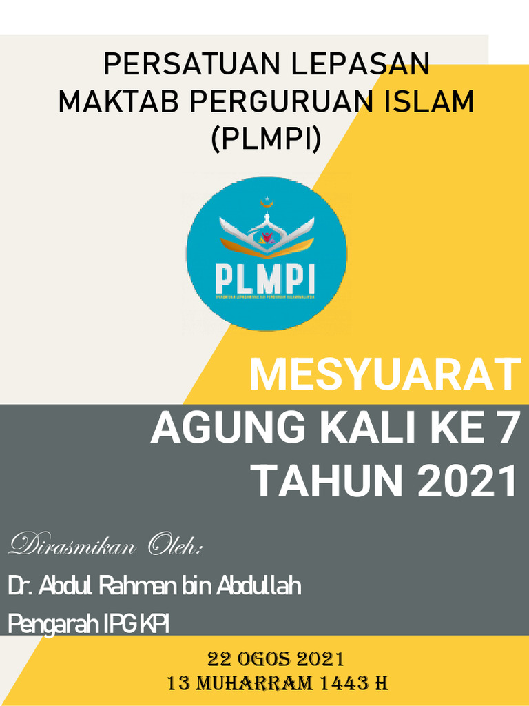 Buku Program Agm 2021 | PDF