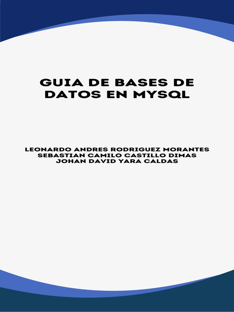 Guia Base de Datos | PDF | SQL | Bases de datos