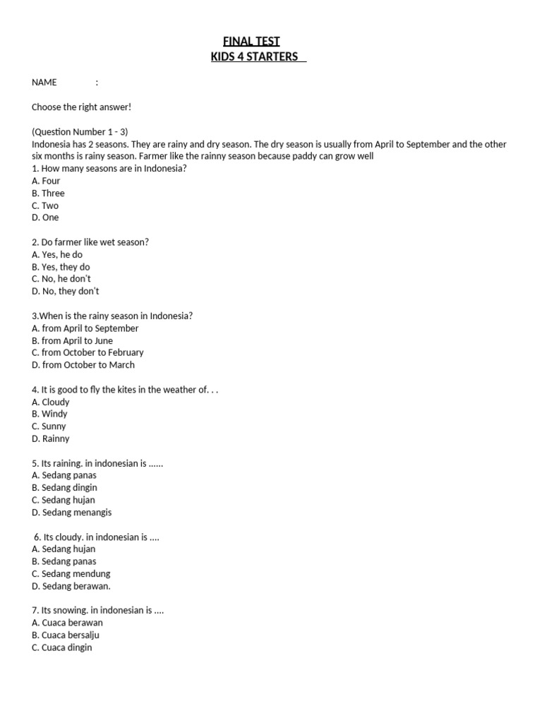 Final Test | PDF