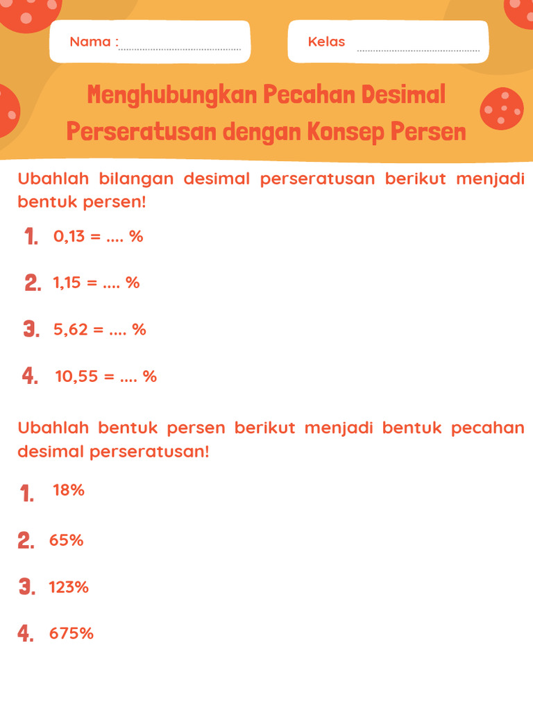 Menghubungkan Pecahan Desimal Perseratusan dengan Konsep Persen_20241112_073434_0000 | PDF