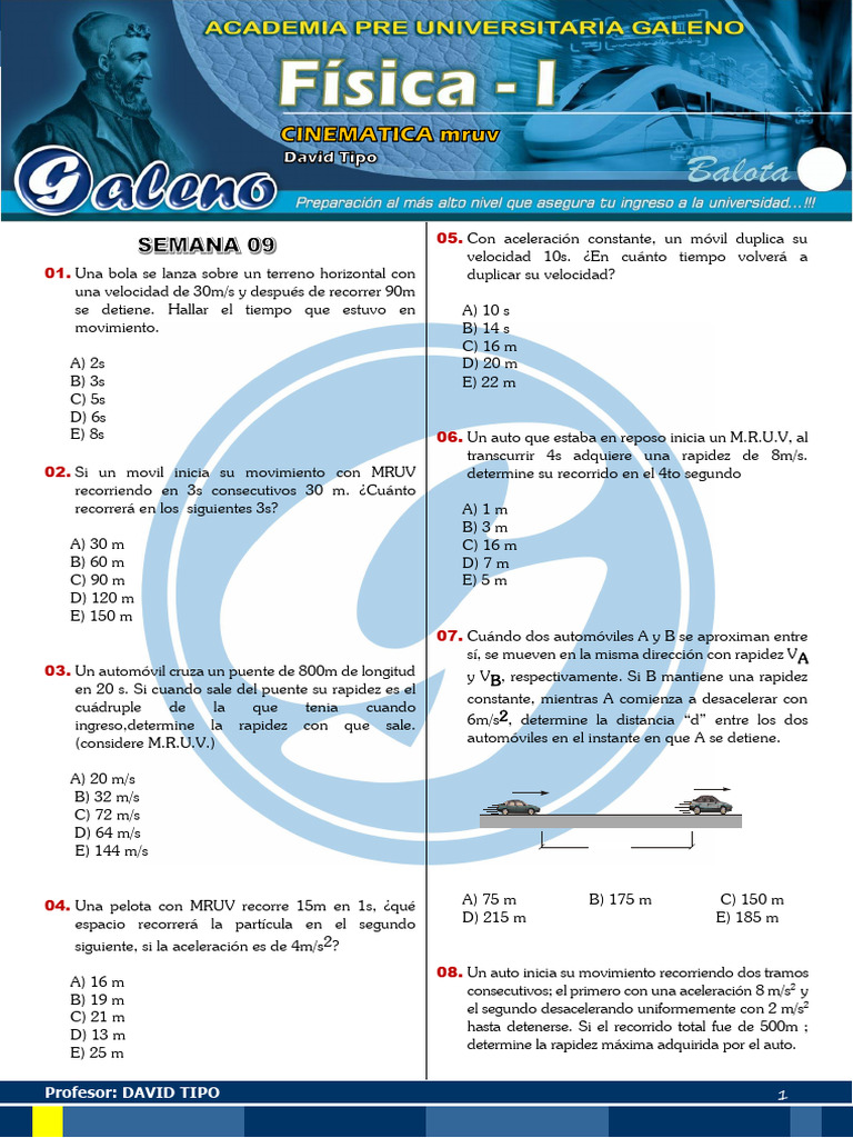 FI-MRUV-ANUAL 2022 | PDF | Velocidad | Cantidades fisicas
