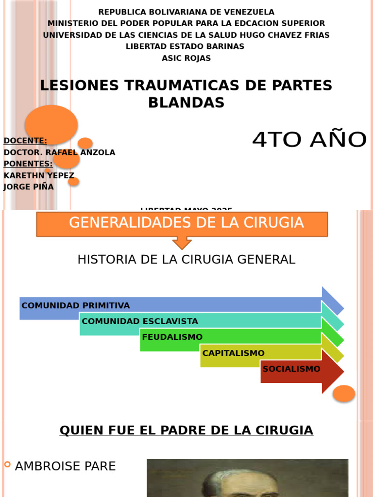 Lesiones Traumaticas de Partes Blandas | PDF | Cirugía | Infección