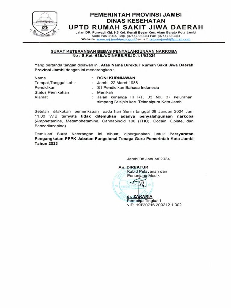 Roni Suket Narkoba | PDF