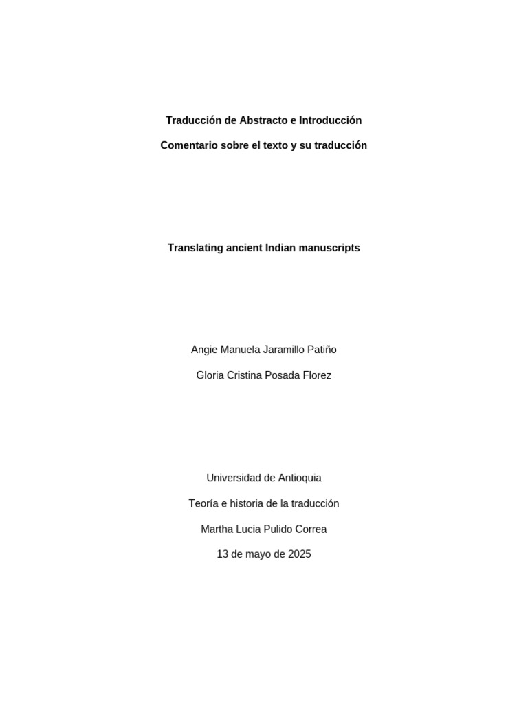 Translating Ancient Indian Manuscripts Into English Comentario e Introducción | PDF ...