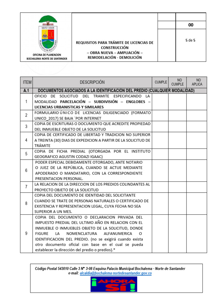 Requisitos Licencia Subdivision Urbana Rural | PDF | Salario mínimo | Multa (pena)