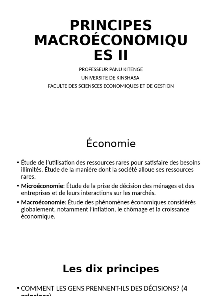 Cours Macroeconomie II | PDF | Produit intérieur brut | Inflation
