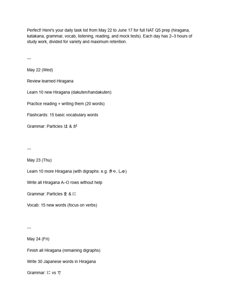 New Q5 Schedule | PDF | Vocabulary | Verb