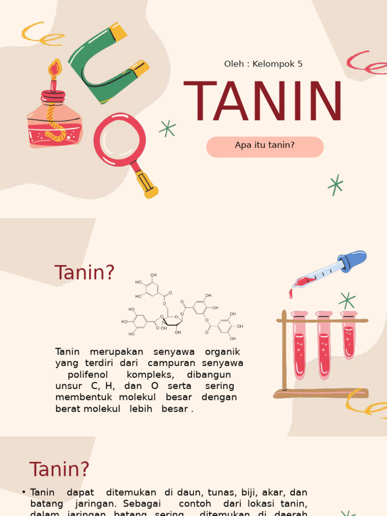 Senyawa Organik Tanin Kel 5 | PDF