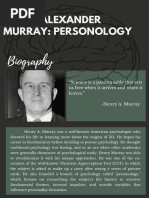 Murray's Needs Theory | PDF | Personality Psychology | Psychology