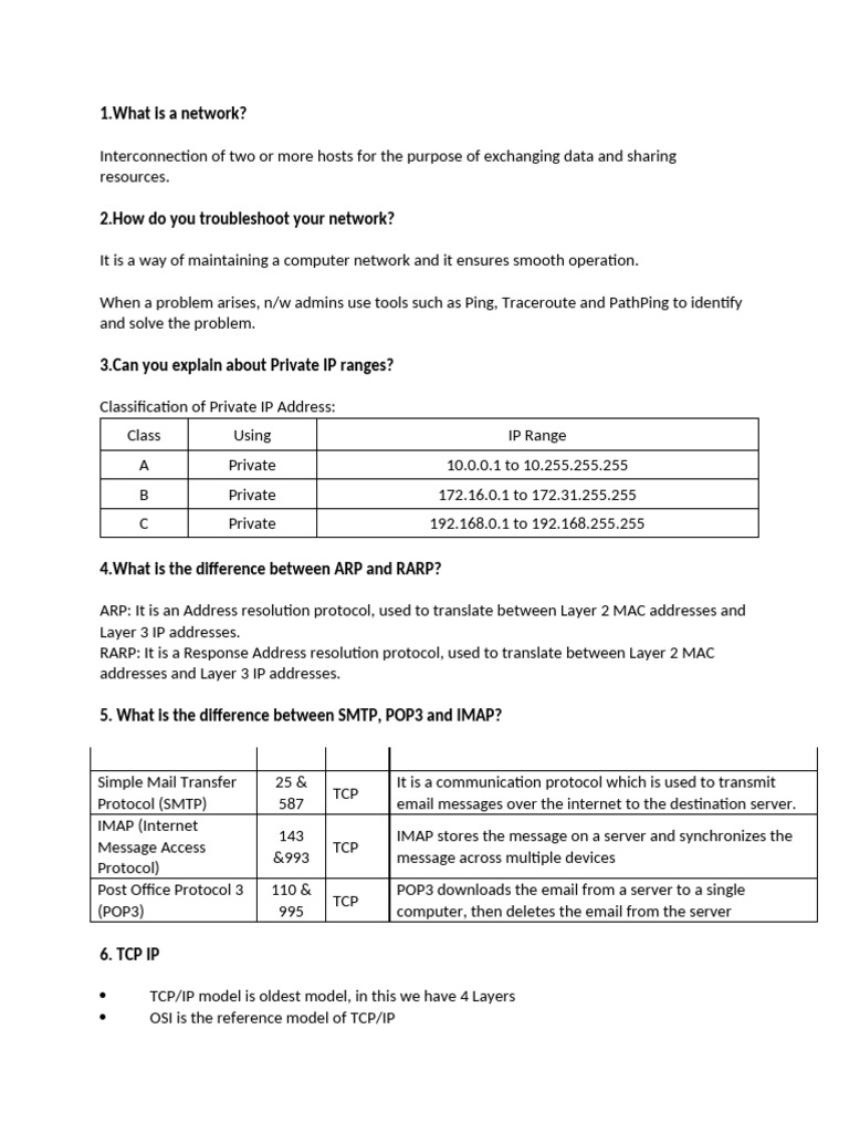 Bad Mock Interview Questions. | PDF | Osi Model | Malware
