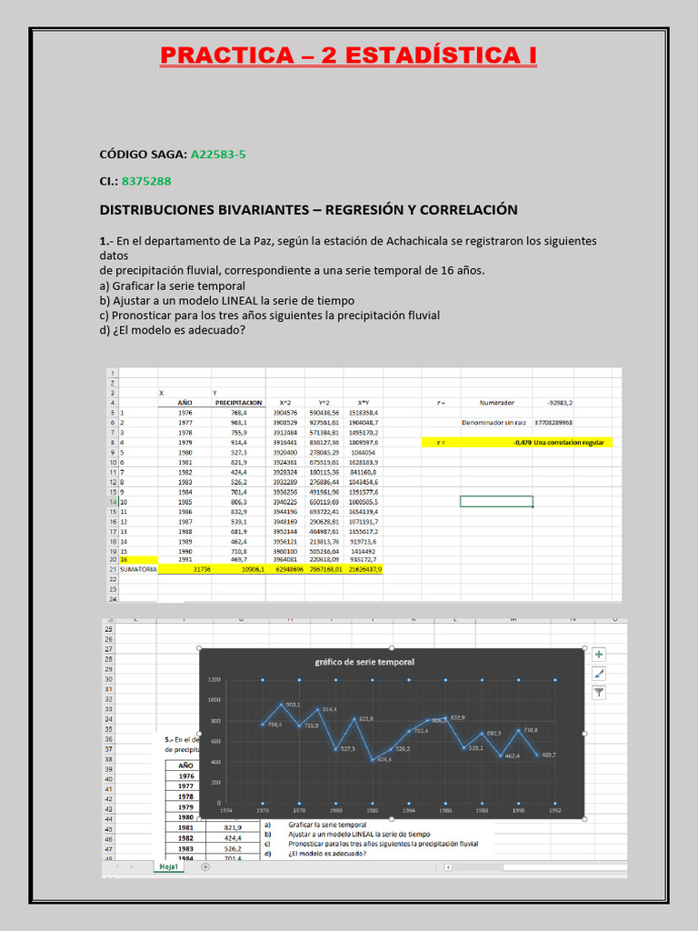 2da Practica de Estadistica Est. David Condori Achocalla PDF | PDF | Probabilidad | Matemáticas ...