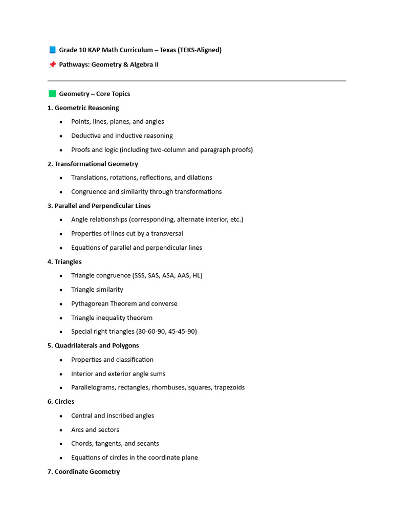 ? Grade 10 KAP Math Curriculum | PDF | Trigonometric Functions | Triangle