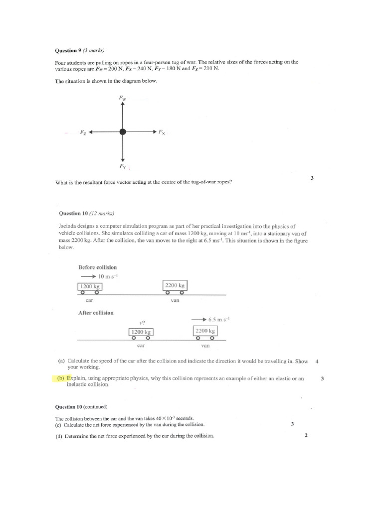 Physics Module 1 & 2 Topic Test | PDF