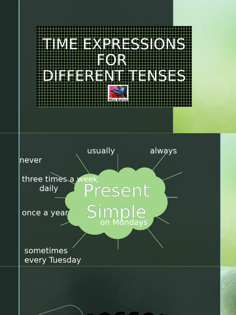 Time Expressions For Different Tenses | PDF