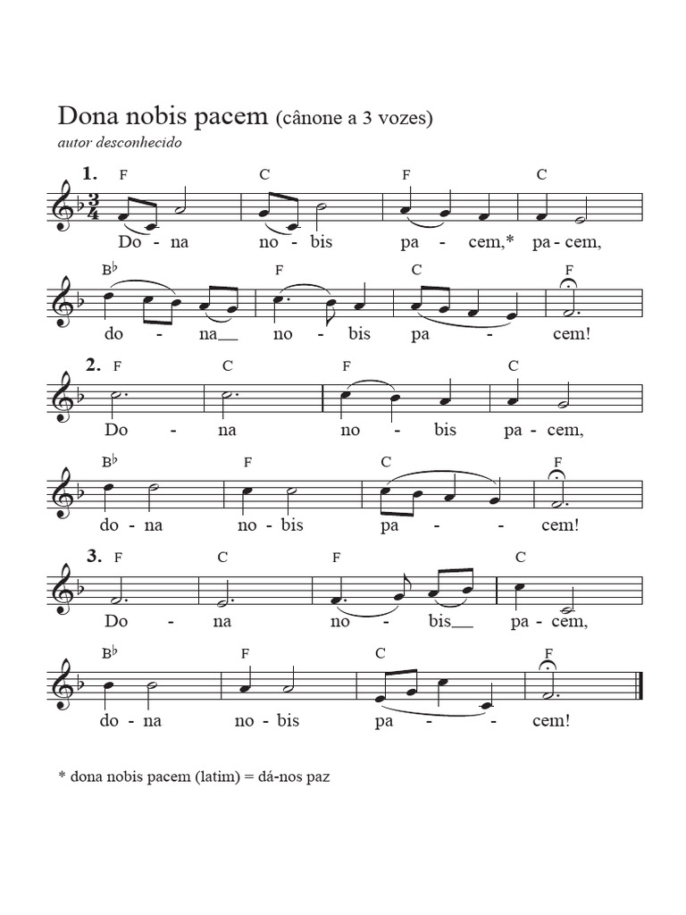 Dona Nobis Pacem A4 | PDF