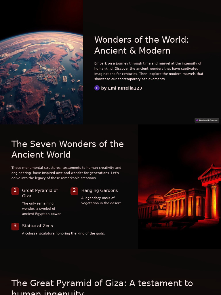 Wonders of The World Ancient and Modern | PDF | Ancient Egypt ...