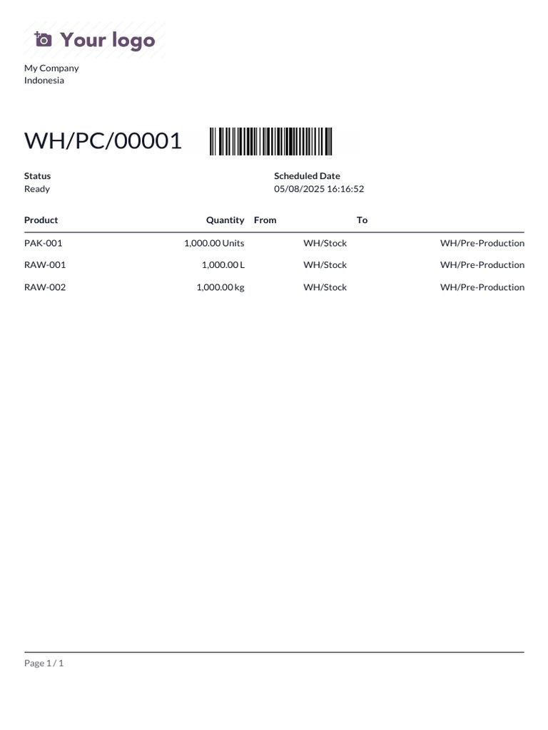 Picking Operations - WH - PC - 00001 | PDF
